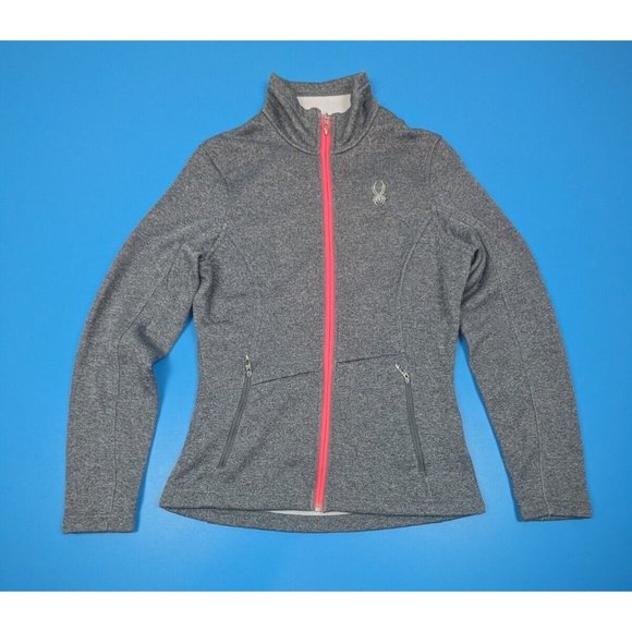 Spyder | Tops | Spyder Core Sweater Fleece Womens Medium Full Zip Grey ...